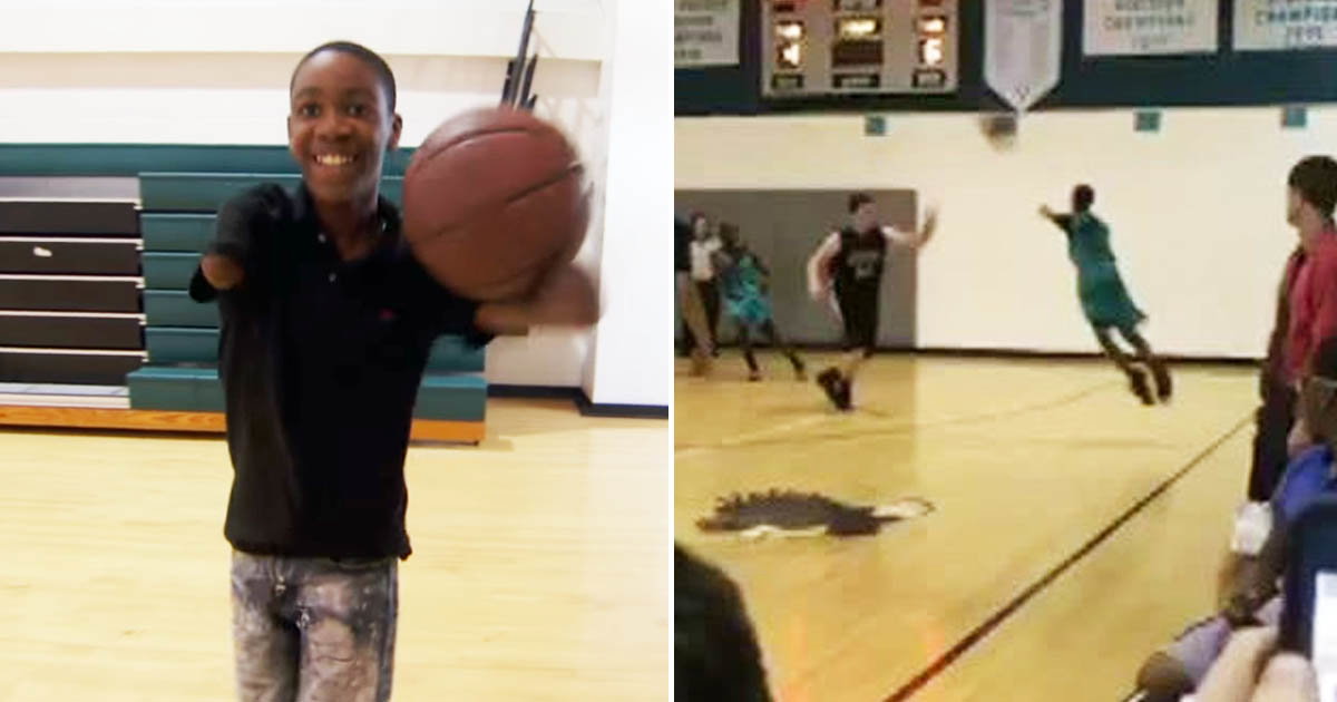 Teen With No Arms Becomes Unlikely Basketball Hero | FaithPot