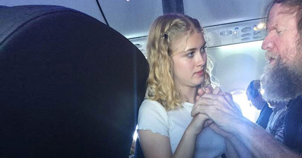 No One Could Help This Man On The Flight, Then A Teen Girl Walks Up And ...