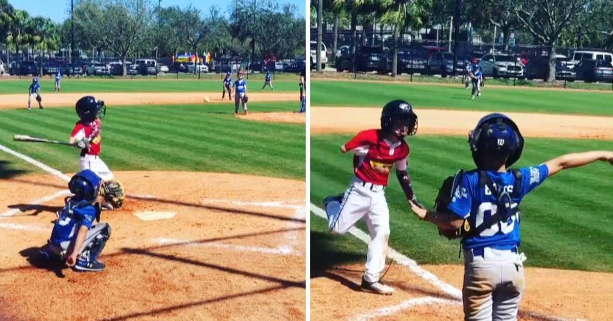 Incredible Moment When One-Armed Youngster Hits Home Run | FaithPot