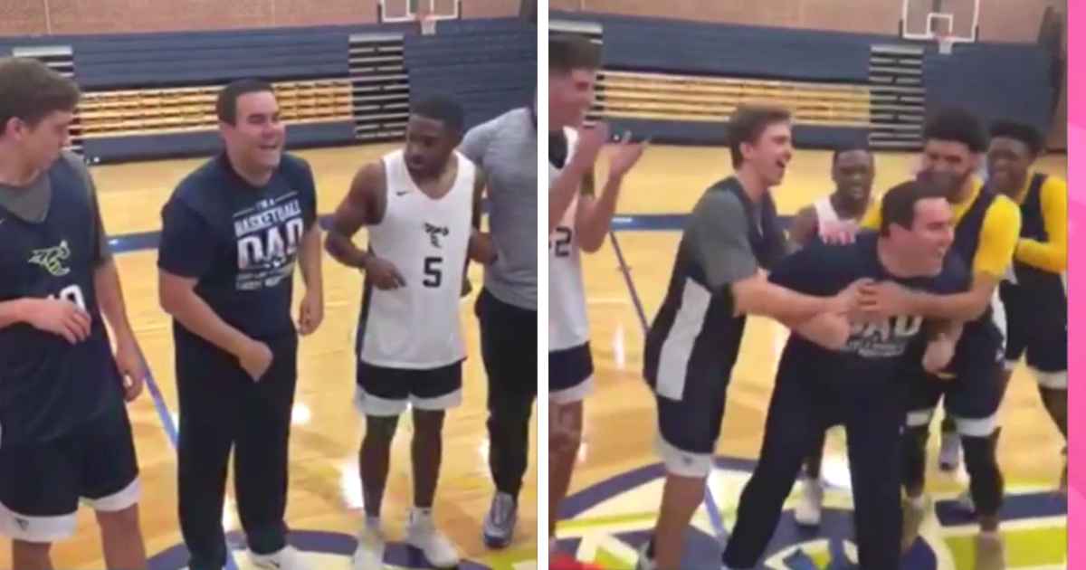 Basketball Coach Reveals To Team He's Going To Be A Dad In Epic ...