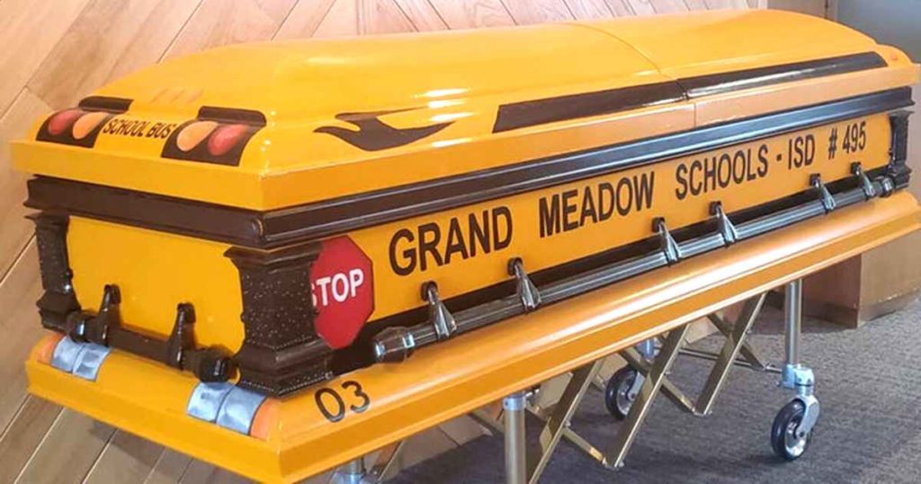Minnesota School Bus Driver Gets Special Casket After 55 Years Of ...