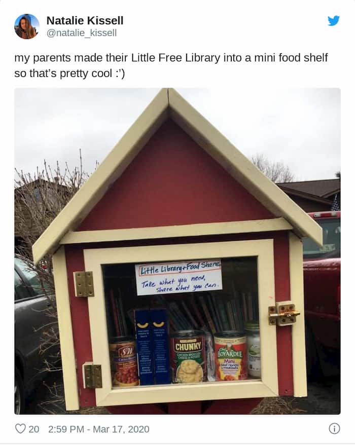 People Stock Their Little Free Libraries With Groceries And Toilet ...