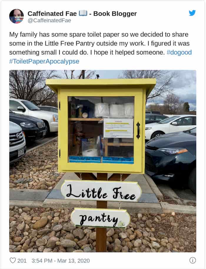 People Stock Their Little Free Libraries With Groceries And Toilet ...