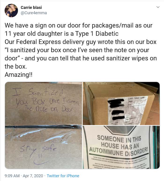 FedEx Delivery Driver Sanitizes Package To Keep An 11-Year-Old Girl ...