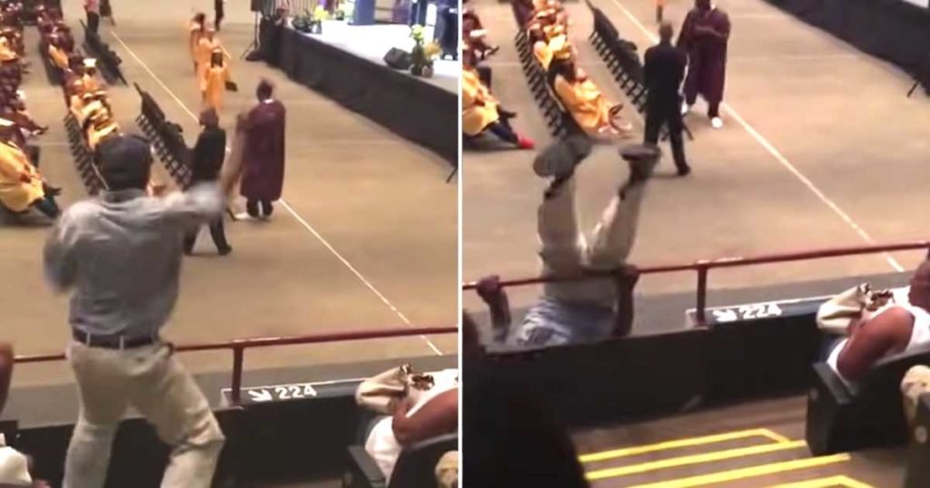 Man Gets Way Too Excited At Graduation Ceremony And It's So Funny ...
