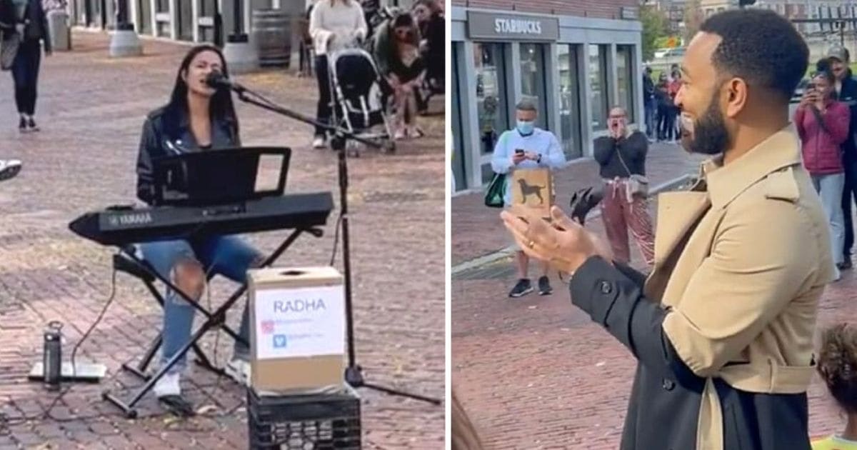 John Legend Watches Talented Street Performer Singing 'All Of Me ...