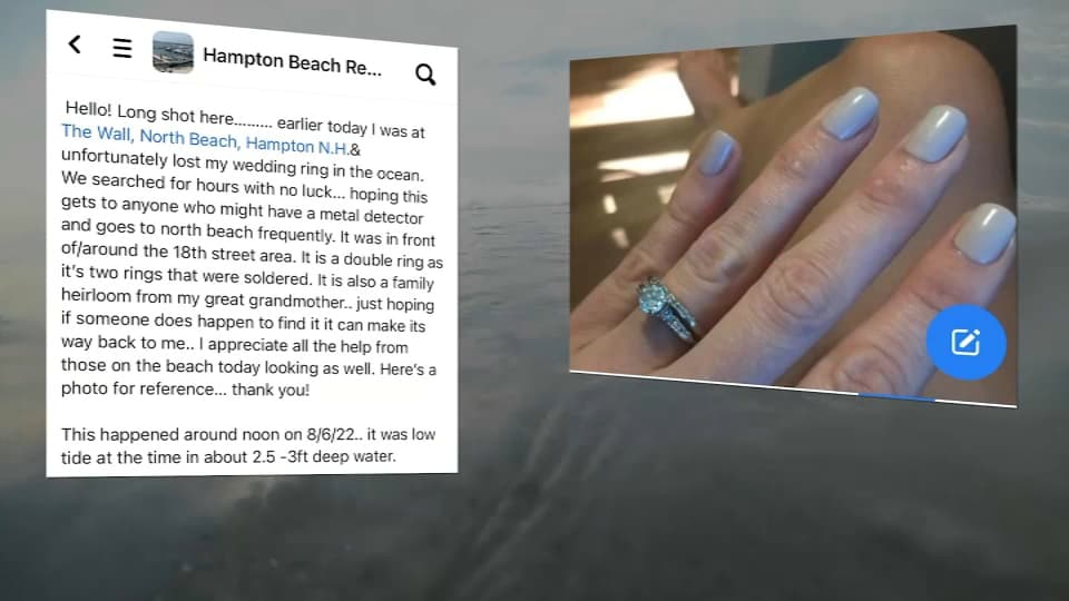 Woman's 'Long Shot' Attempt To Recover Lost Ring Pays Off When Stranger ...