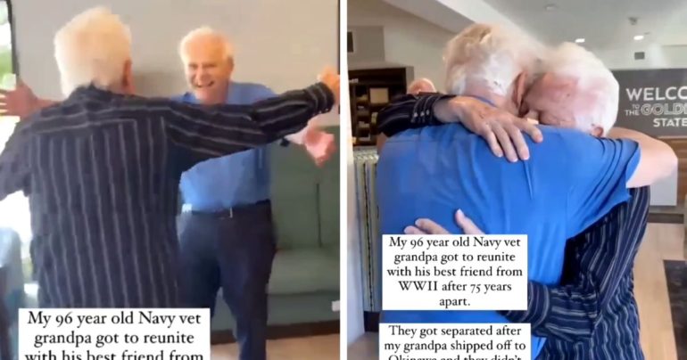 Two Navy Veterans Reunite After 75 Years In Emotional Video | FaithPot