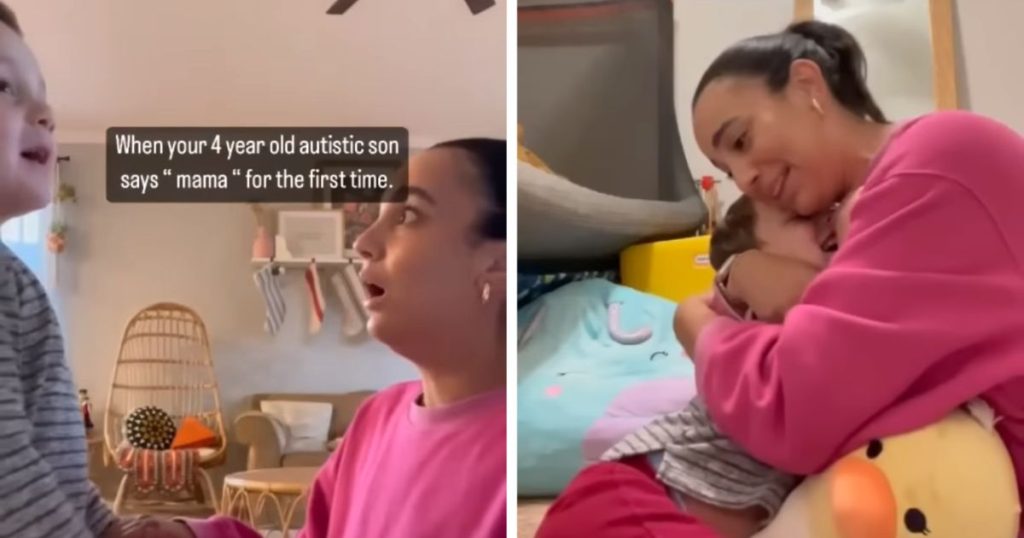 Mom Has Priceless Reaction As Son With Autism Calls Her "Mama" For The ...