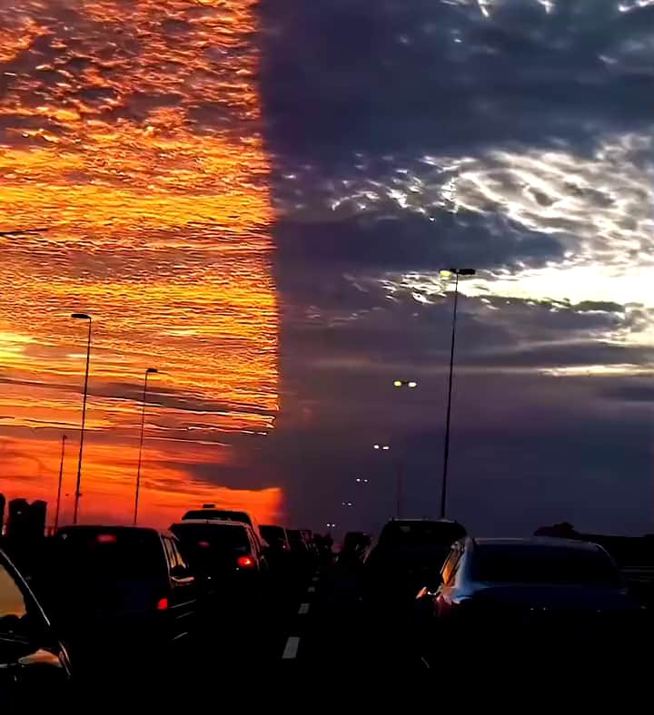Split Sunset in Florida's Sky Stuns Millions