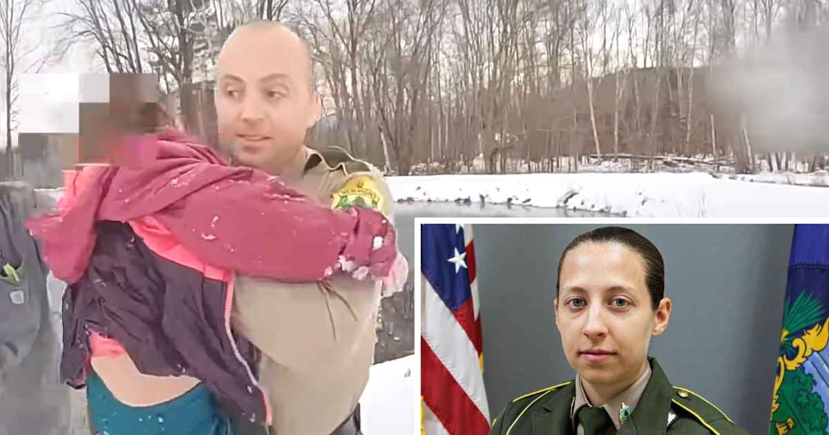 Trooper Dives Into Icy Pond to Save Young Girl in Breath-stopping Video ...